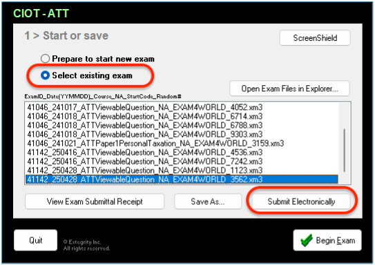 Exam4 | How do I find my files and resubmit my exam? (CIOT & ATT)